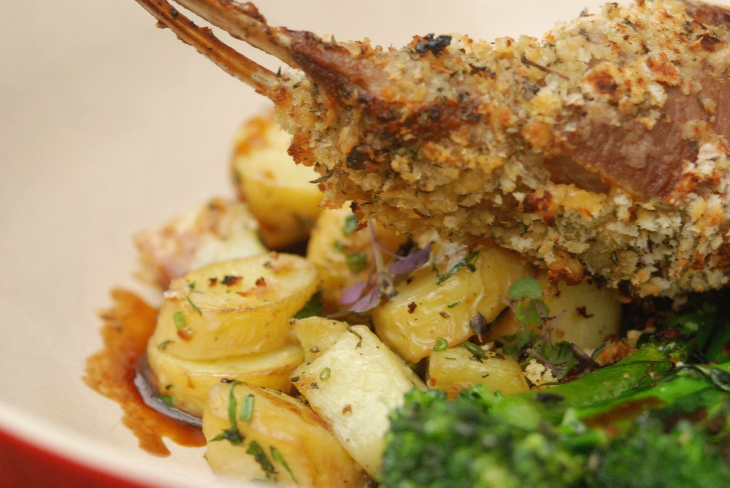 Roasted Rack of Lamb, Tarragon Mustard Crust – Bitton